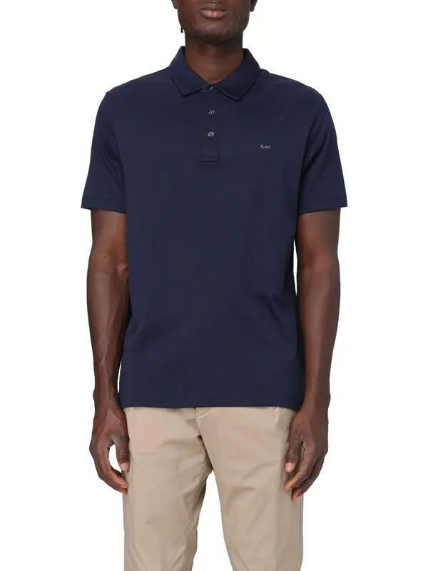 Michael Kors Polo Shirt In Cotton - Navy