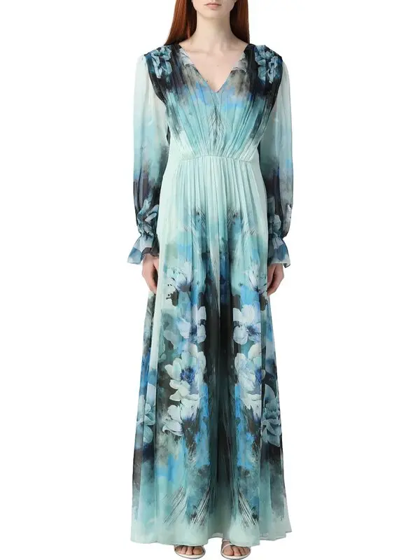 Alberta Ferretti Maxi Dress - Gnawed Blue