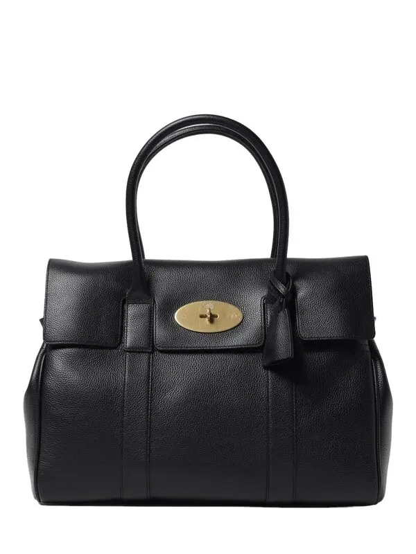 Mulberry Leather Handbag With Gold Tone Hardware - Black