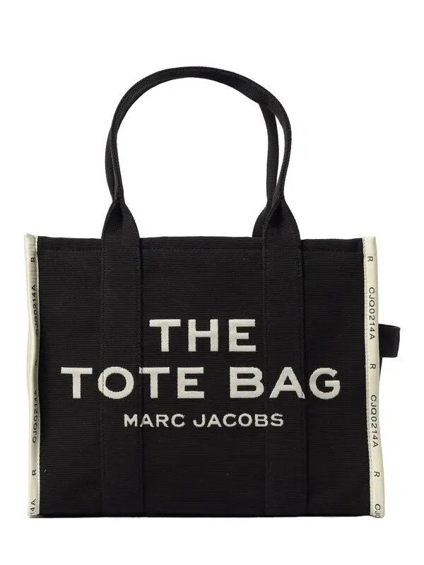 Marc Jacobs The Tote Bag N Canvas With Jacquard Logo - Black