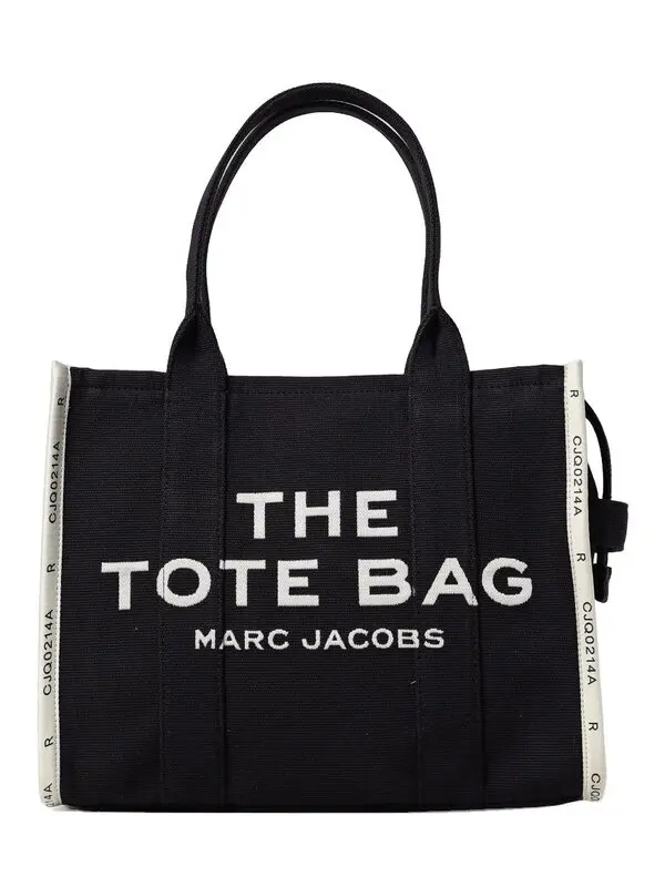 Marc Jacobs The Tote Bag N Canvas With Jacquard Logo - Black