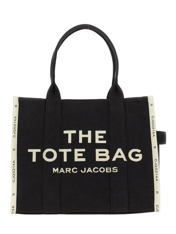 Marc Jacobs The Tote Bag N Canvas With Jacquard Logo - Black
