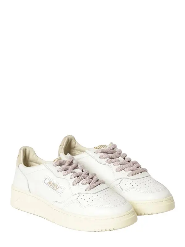 AUTRY Medalist Low Leather Sneakers - Yellow Cream