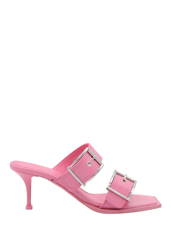 Alexander McQueen Leather Mules - Pink