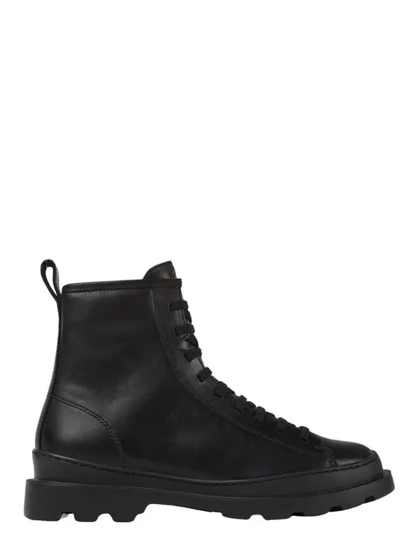 Camper Lace-up Combat Boots - Black