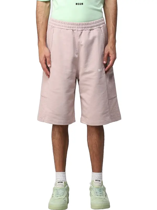 MSGM Cotton Shorts - Beige
