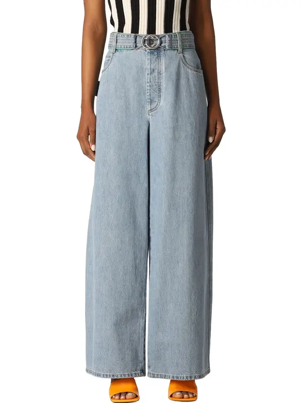 Bottega Veneta Wide Leg Jeans - Denim