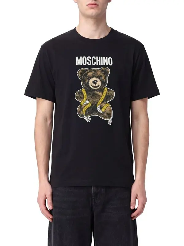 Moschino Teddy Bear Print Cotton T-shirt - Black