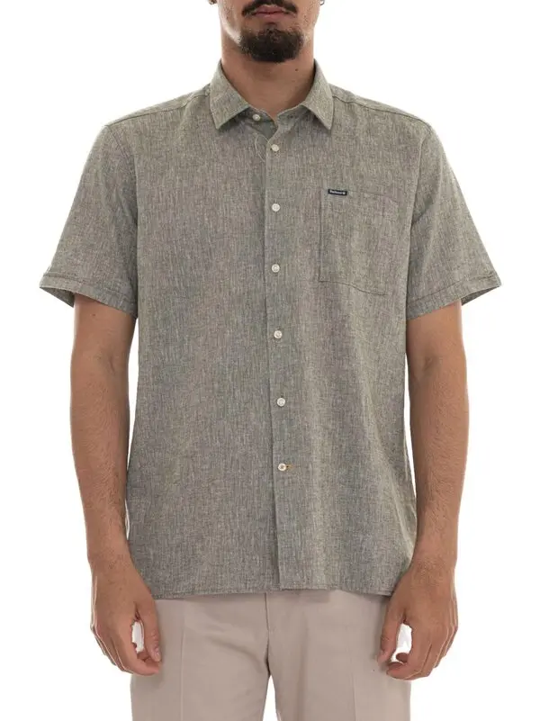 Barbour Casual Linen And Cotton Shirt - Green