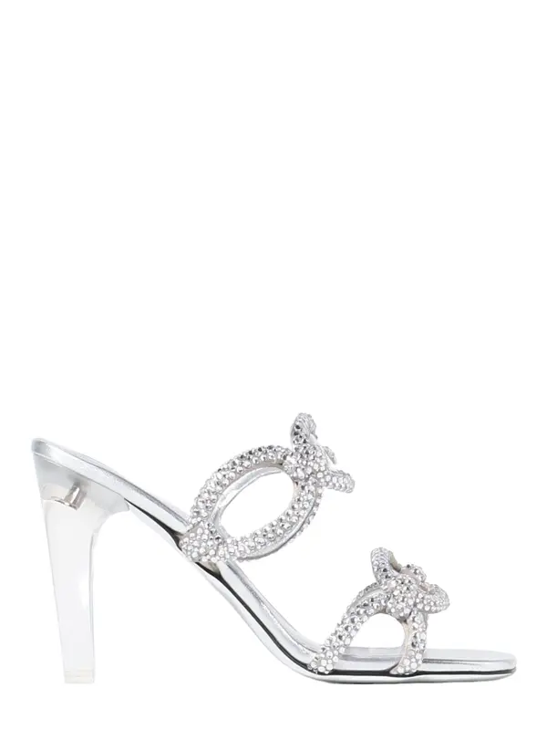 Valentino Garavani Rhinestone Crystal Sandals - Silver