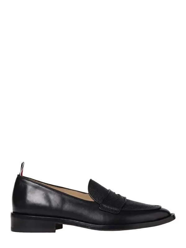 Thom Browne Moccasin In Leather - Black