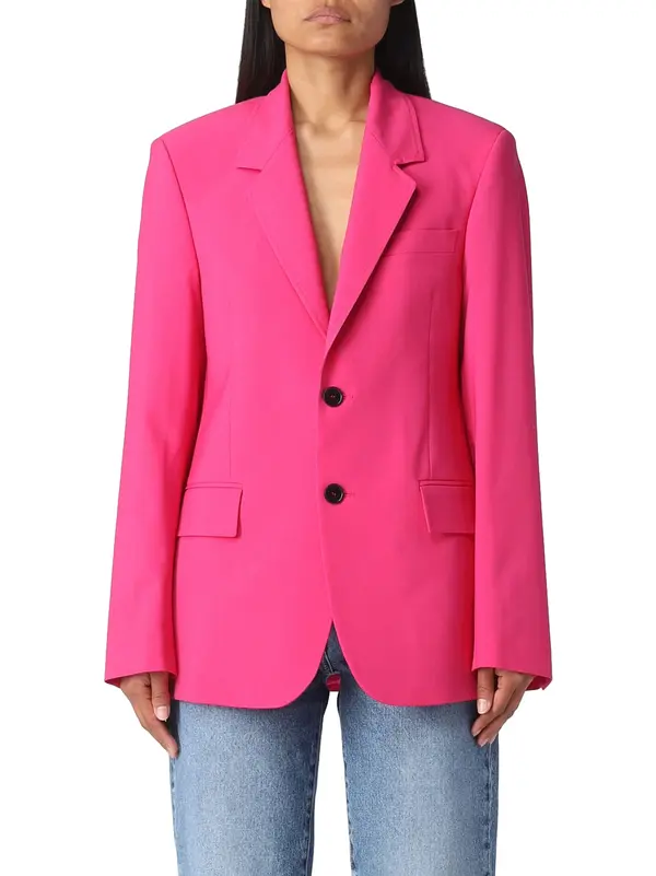 MSGM Blazer In Stretch Virgin Wool - Pink