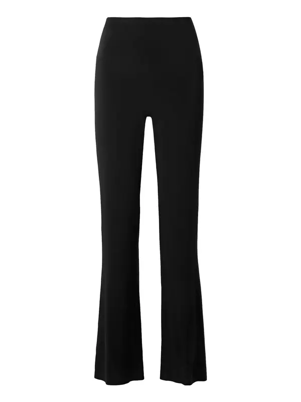 Norma Kamali Stretch-jersey Straight-leg Pants - Black