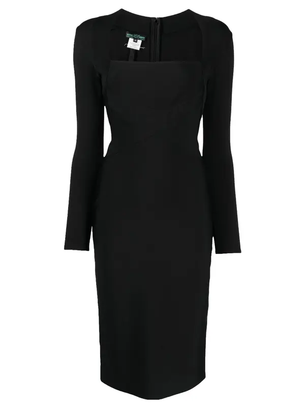 HERVE L. LEROUX Long-sleeve Dress - Black