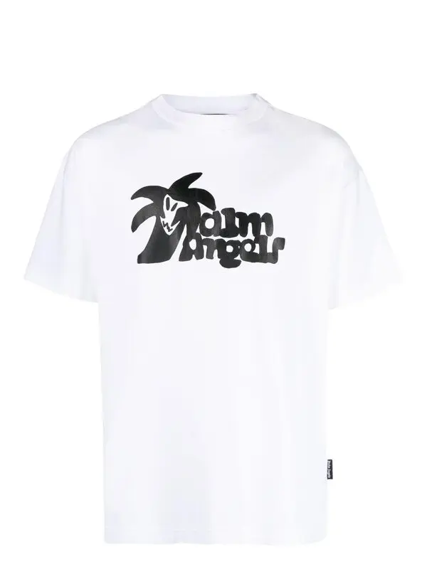 Palm Angels Hunter Logo-print Cotton T-shirt - White
