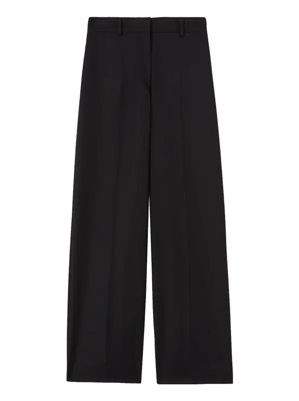 Palm Angels High-rise Straight-leg Trousers - Black