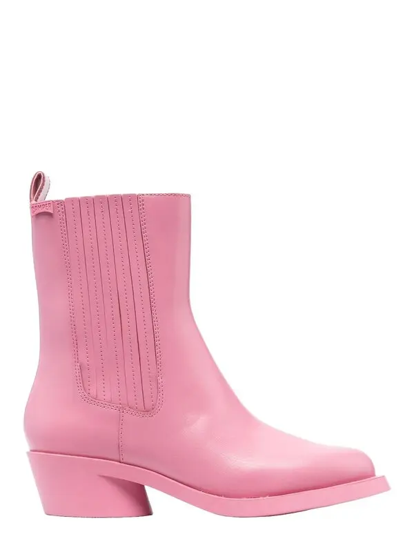Camper Bonnie Leather Ankle Boots - Pink