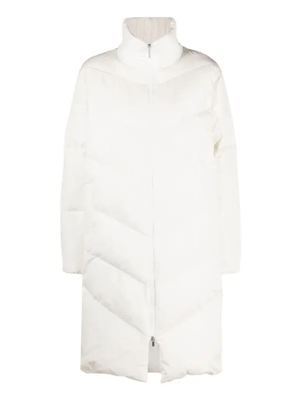 Fabiana Filippi Rhinestone-embellished Padded Raincoat - White