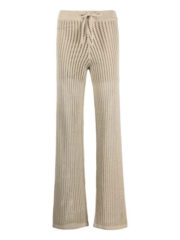 Hugo Open-knit Straight-leg Trousers - Green