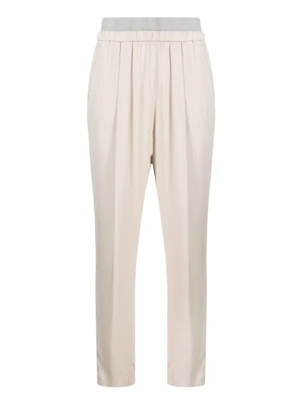 Fabiana Filippi Bevagna Layered Track Pants - Neutrals