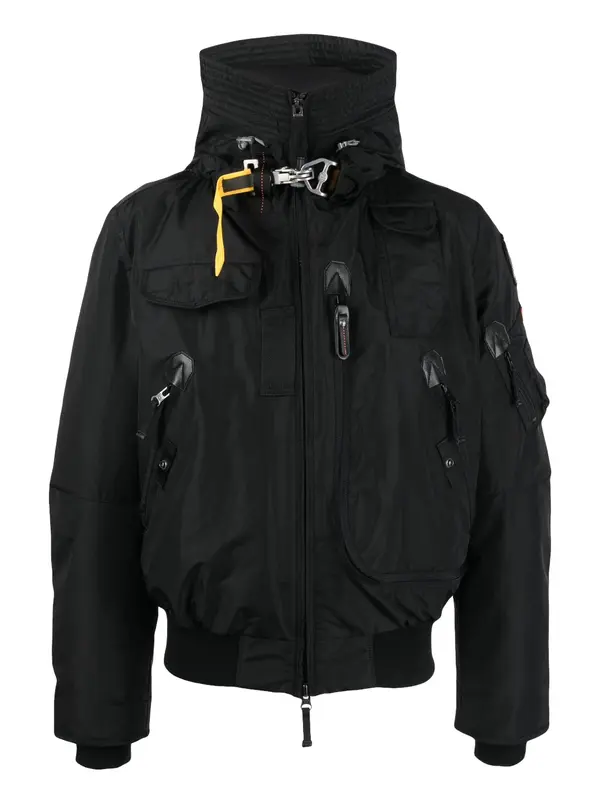 PARAJUMPERS Logo-patch Hooded Jacket - Black