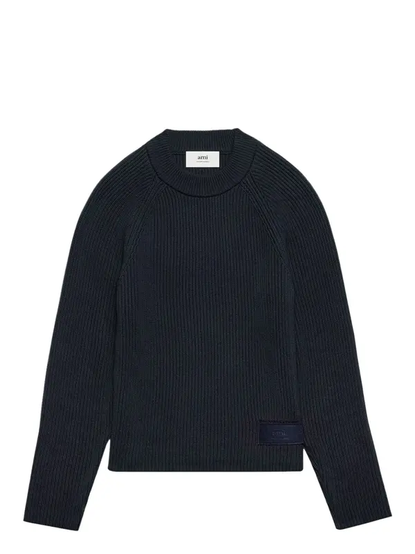 Ami Logo-patch Sweater - Blue