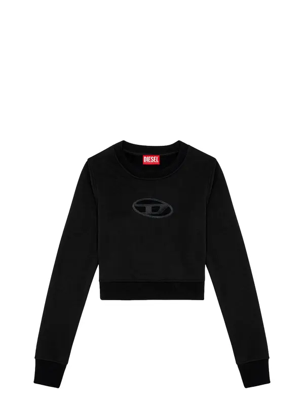 DIESEL F-slimmy-od Cropped Sweatshirt - Black