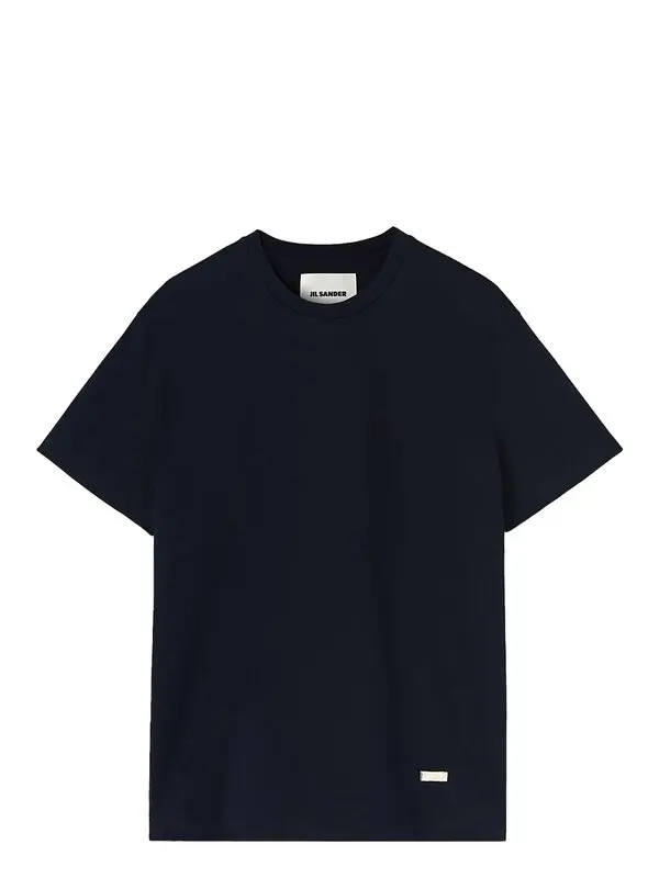 JIL SANDER Logo-plaque Cotton T-shirt - Black
