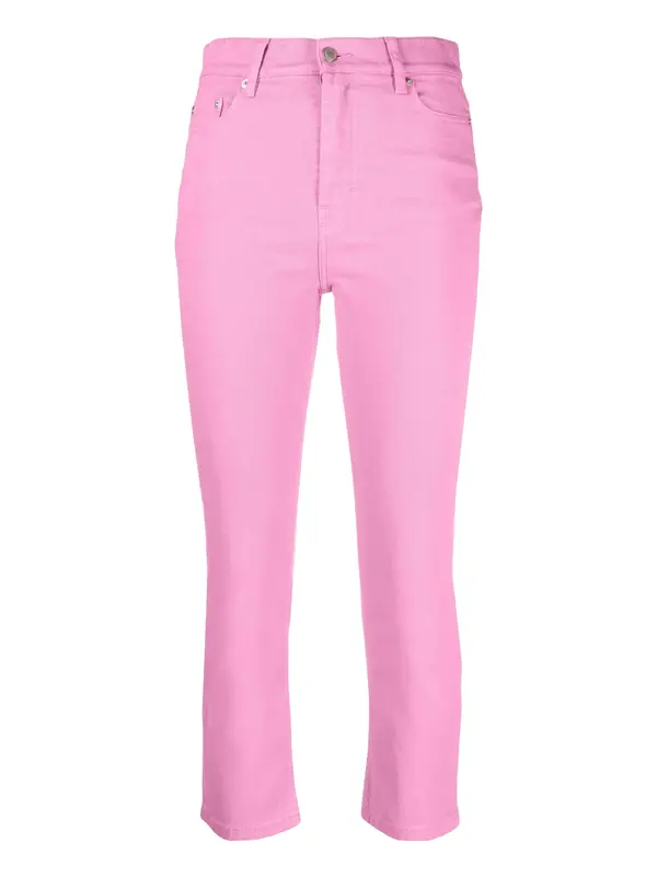 Ami High-waisted Cropped Jeans - Pink