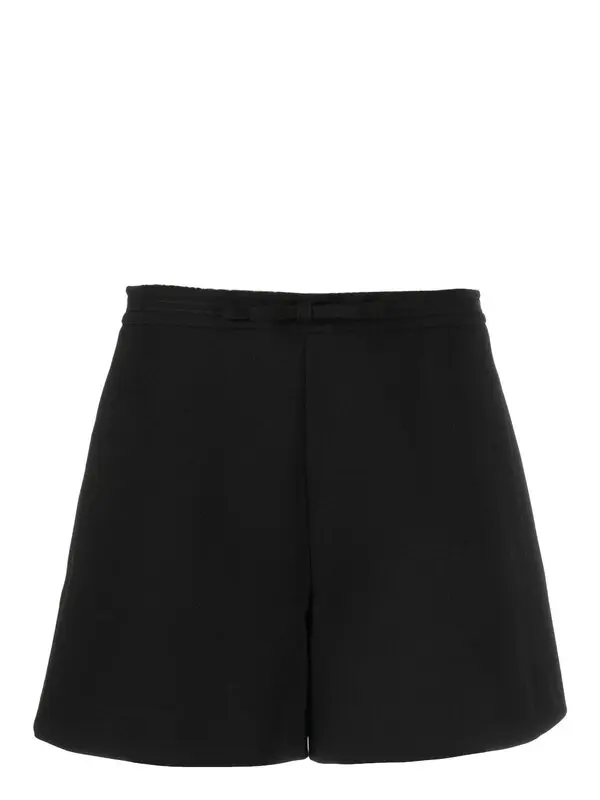 Red Valentino Bow-detail Wide-leg Shorts - Black