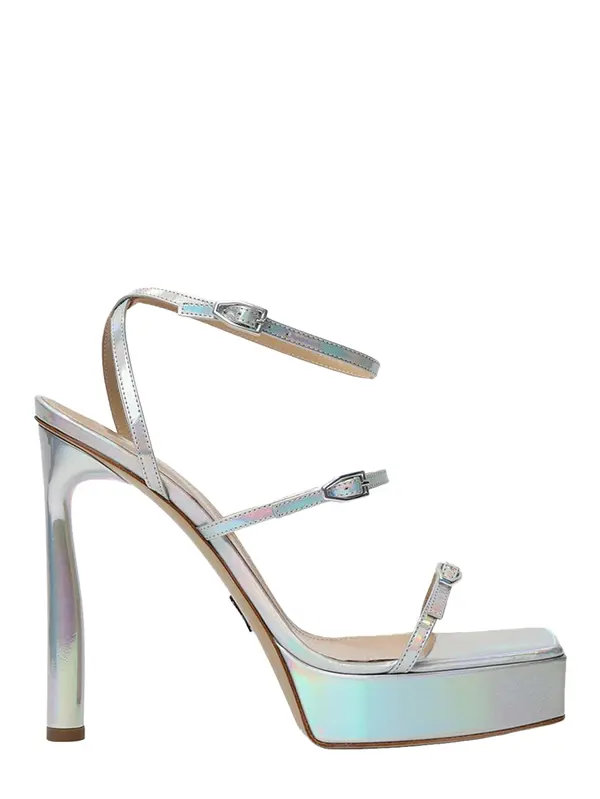 PAUL ANDREW 125mm Slinky Platform Sandals - Silver