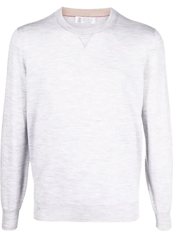 Brunello Cucinelli Crewneck Fine-knit Jumper - Grey