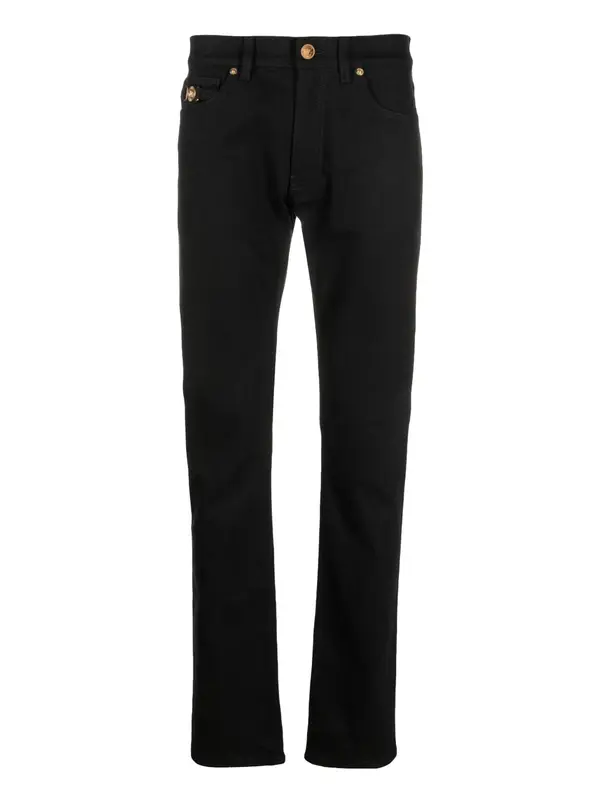 Versace Mid-rise Slim-fit Jeans - Black