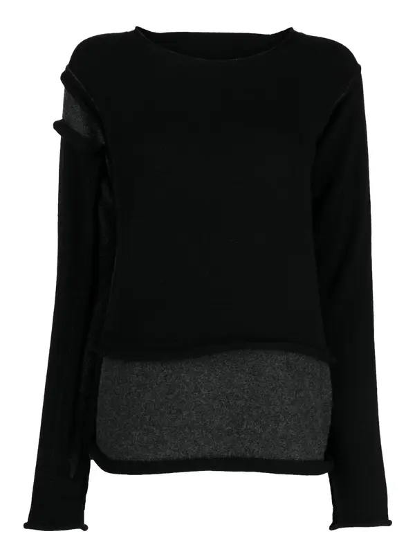 Y’s Long-sleeve Knitted Top - Black
