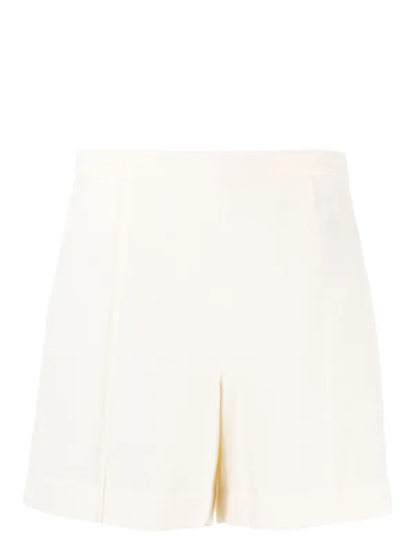 Vince High-waisted Thigh-length Shorts - Neutrals