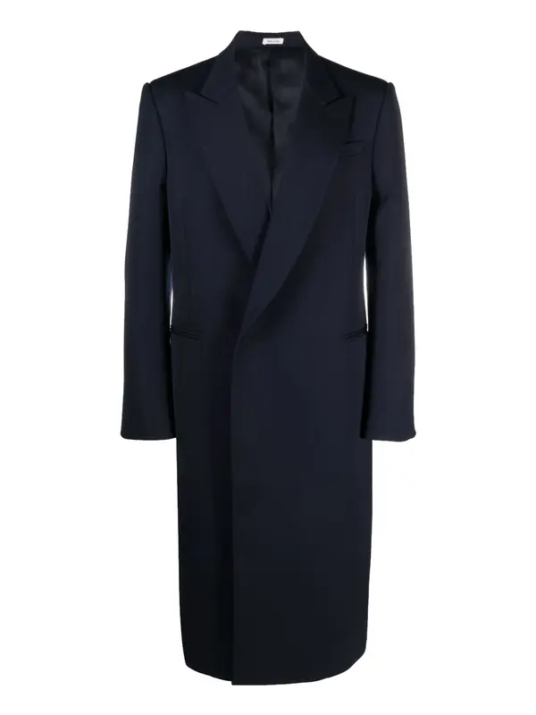 Alexander McQueen Single-breasted Coat - Blue