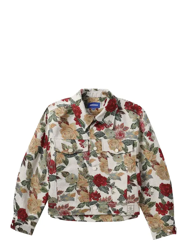 ADER ERROR Floral Embroidered Shirt Jacket - Neutrals
