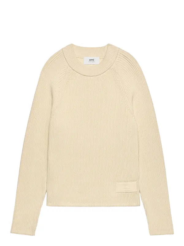 Ami Logo-patch Sweater - Neutrals