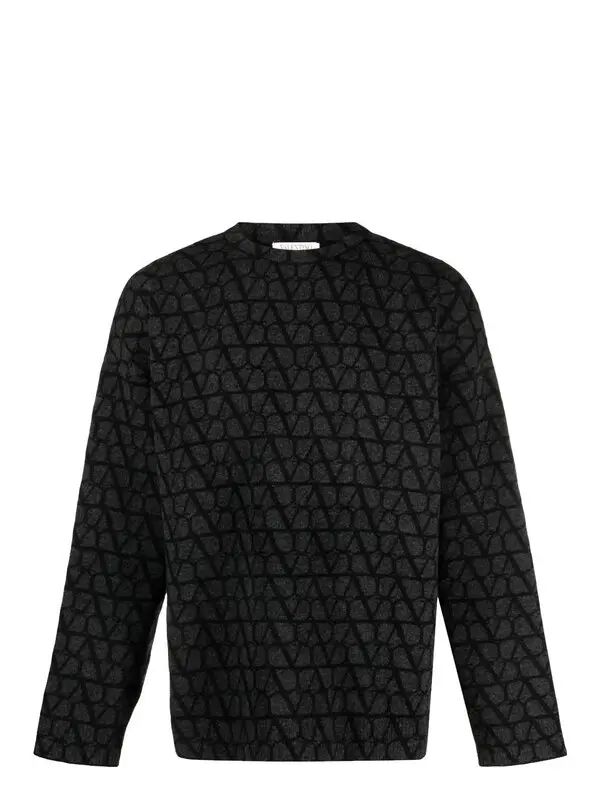 Valentino Garavani Toile Iconographe-pattern Jumper - Black