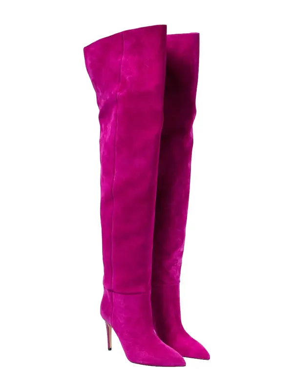 Paris Texas Suede Over-the-knee Boots - Pink