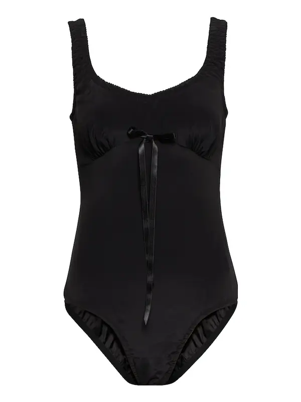 Simone Rocha Bow-embellished Bodysuit - Black