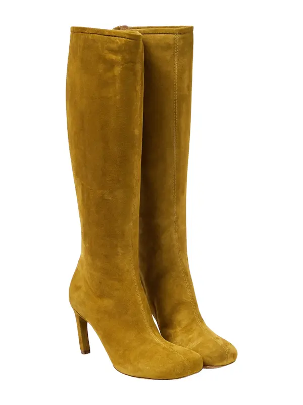 Dries Van Noten Suede Knee-high Boots - Orange