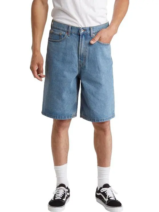 VANS Check-5 Baggy Denim Shorts - Stonewash Blue