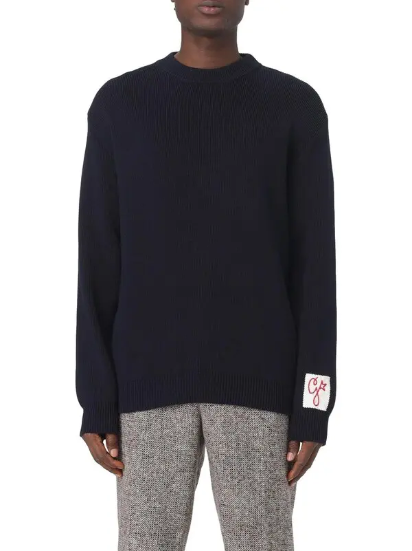GOLDEN GOOSE Cotton Knit Sweater - Blue