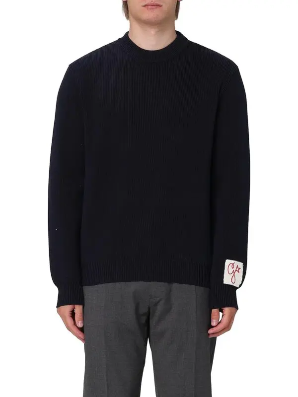 GOLDEN GOOSE Cotton Knit Sweater - Navy