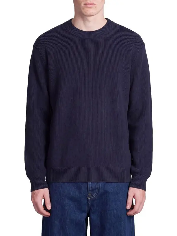 GOLDEN GOOSE Cotton Knit Sweater - Navy