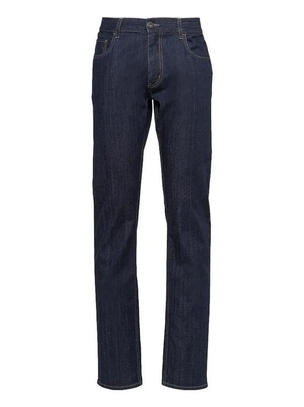 Prada Five-pocket Stretch-denim Jeans - Blue