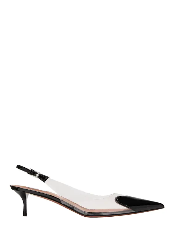 Alaïa Coeur Plexi Heart-toe Slingback Pumps - Noir