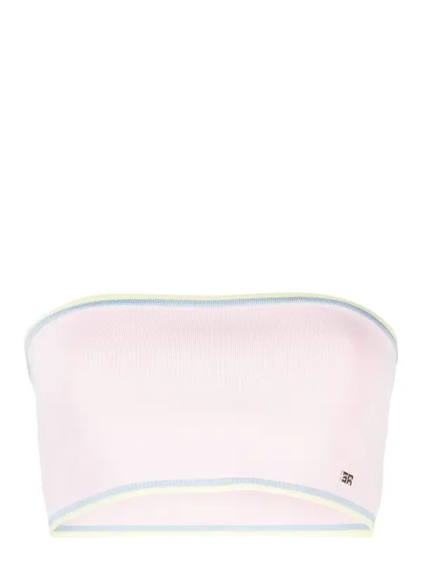 Sonia Rykiel Paris Contrasting-border Bandeau Knitted Top - Pink