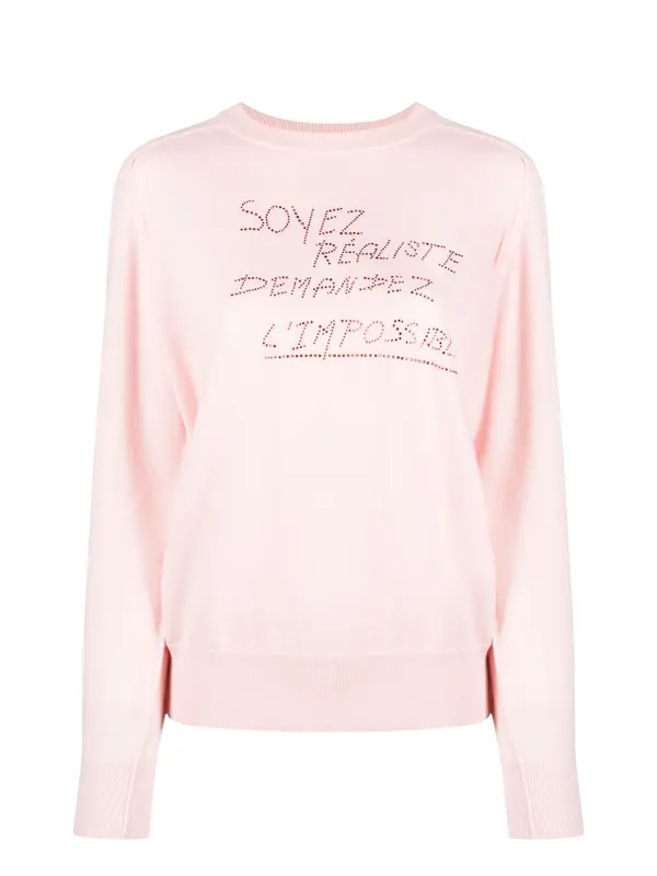 Sonia Rykiel Paris Rhinestone-embellished Jumper - Pink